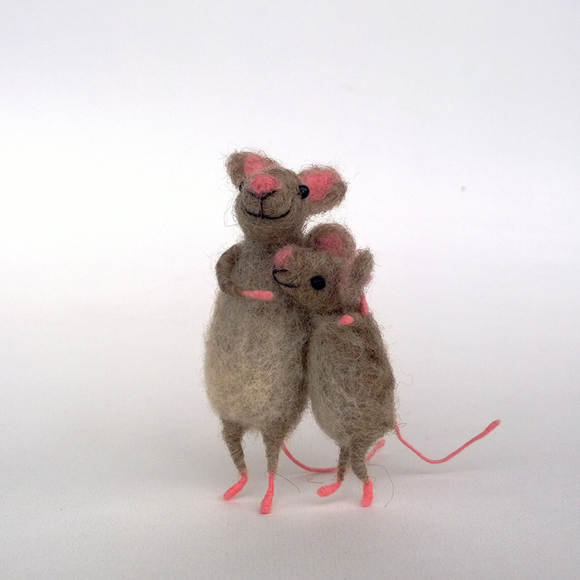 Mice Family Dolls Waldorf Cute Figurines Whimsical Art Fabric Mouse ...