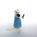 Mouse Hairdresser Felt Mouse Art Doll Fun Unique Gift Whimsical Hair ...
