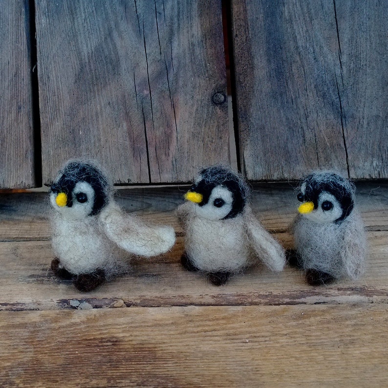 Felted Miniature Penguin Baby Penguin Needle Felt Animal - Etsy