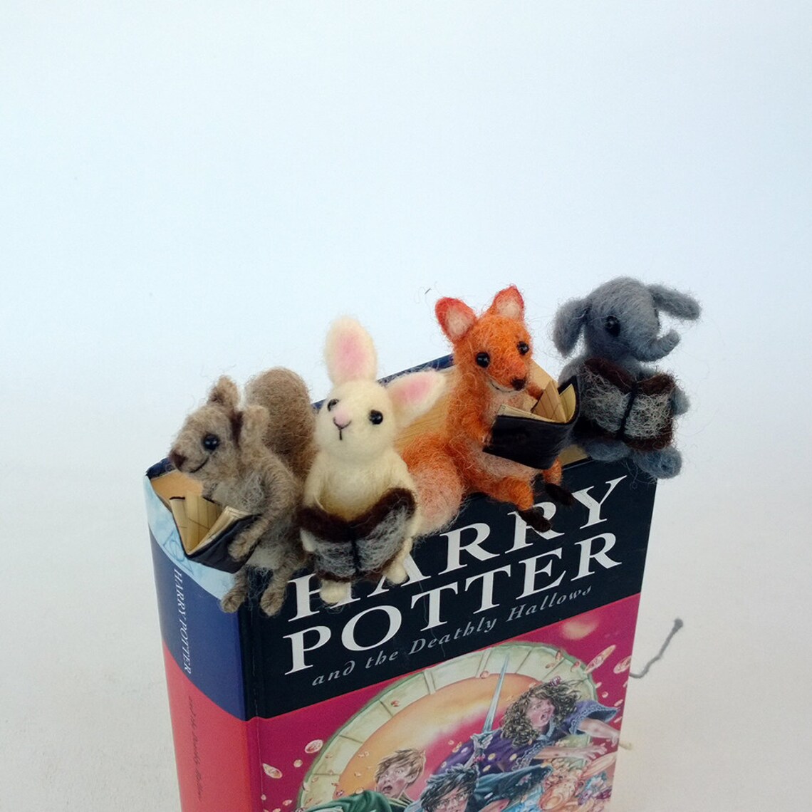 Miniature Rabbit Bookmark Woolen Bunny Bookmark Animal Funny - Etsy