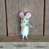 Felt Toy Miniature Mice Brown Gray White Mouse With Flower Mini Wool ...