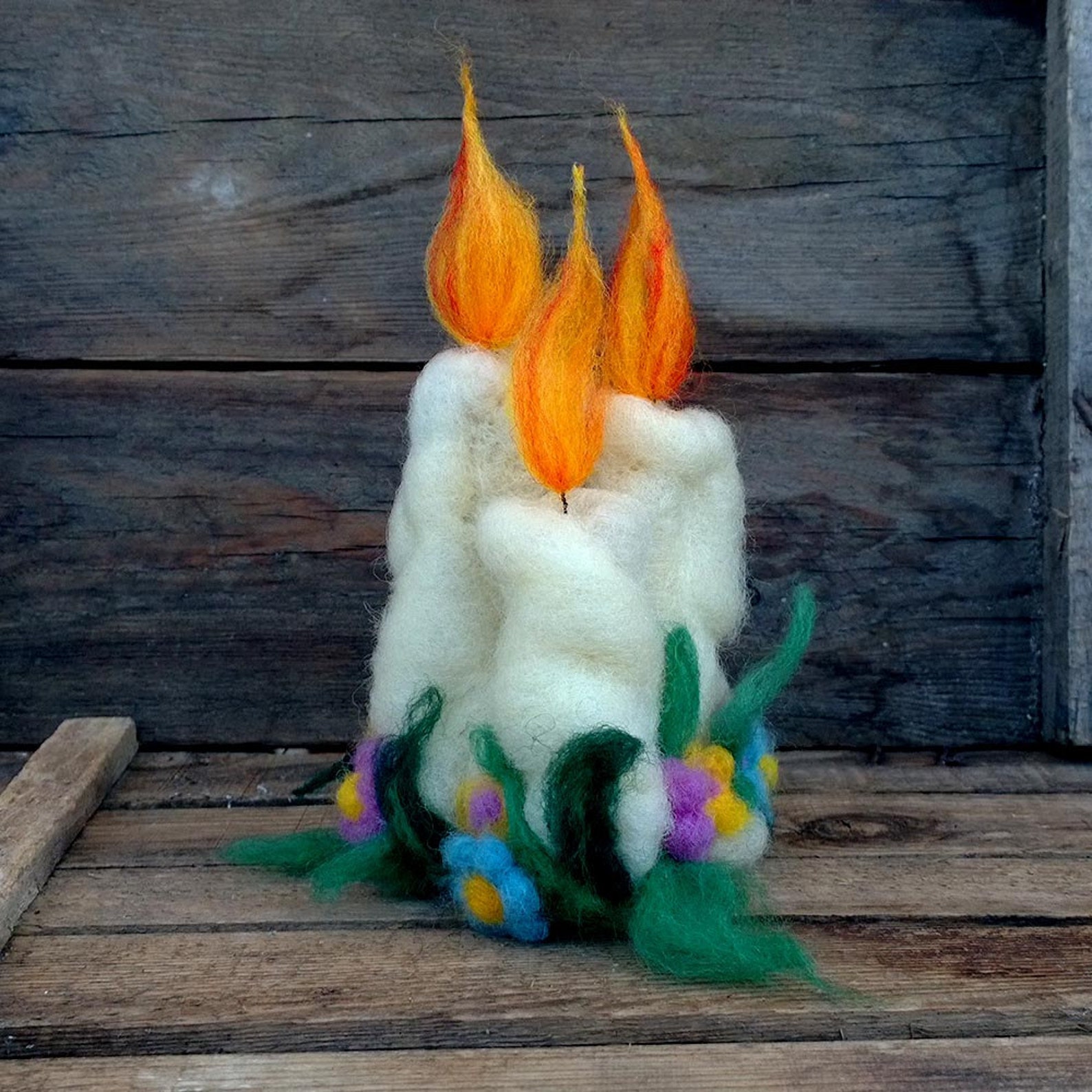 Felt Candles Home Décor Wedding Spring Table Candle Decoration - Etsy