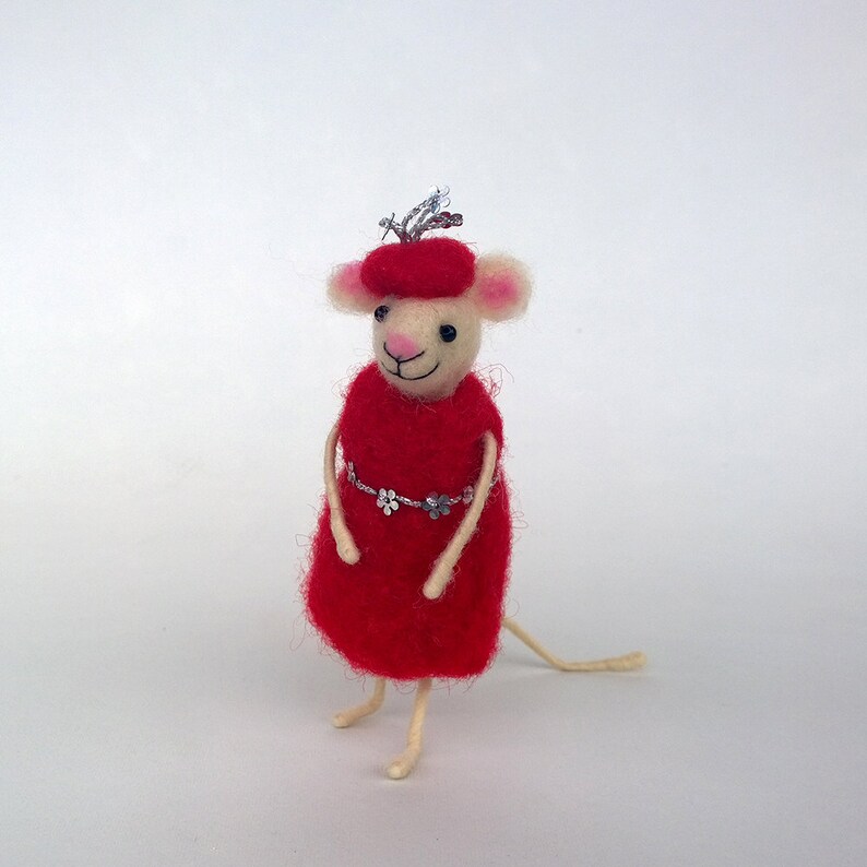 Christmas Felt Mouse Whimsical Mice Cute Mouse Waldorf Xmas - Etsy