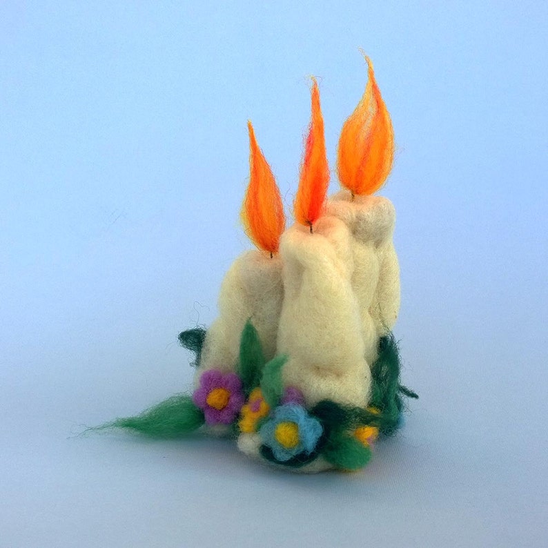 Felt Candles Home Décor Wedding Spring Table Candle Decoration - Etsy