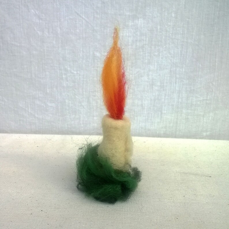 Needle Felt Candle Winter Wedding Decor Birthday Topper - Etsy