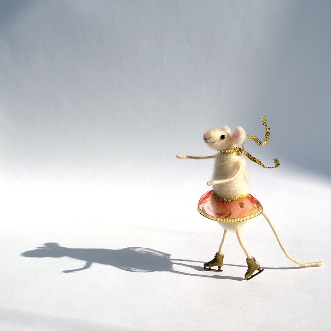 Ice Skating Felt Mouse Skater Figurine Cute Needle Felt Mouse - Etsy