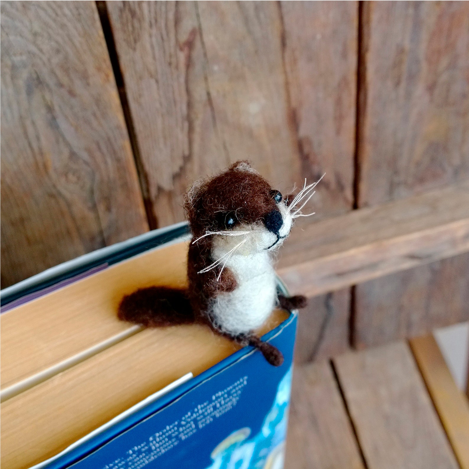 Otter Bookmark Needle Felted Otter Figurine River Otter - Etsy