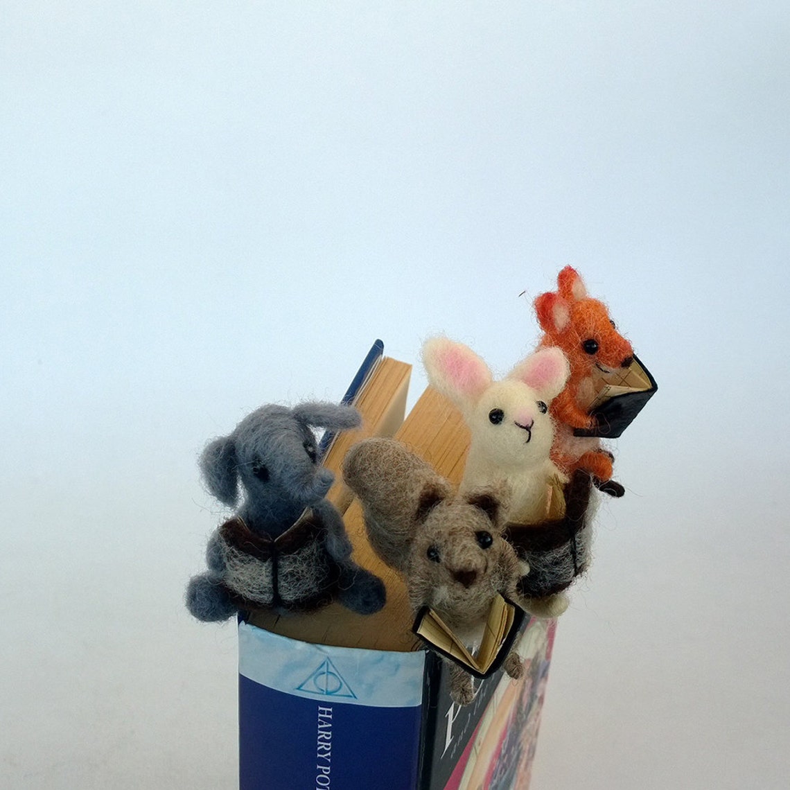 Felt Miniature Elephant Bookmark Book Lovers Gift Animal Miniature ...