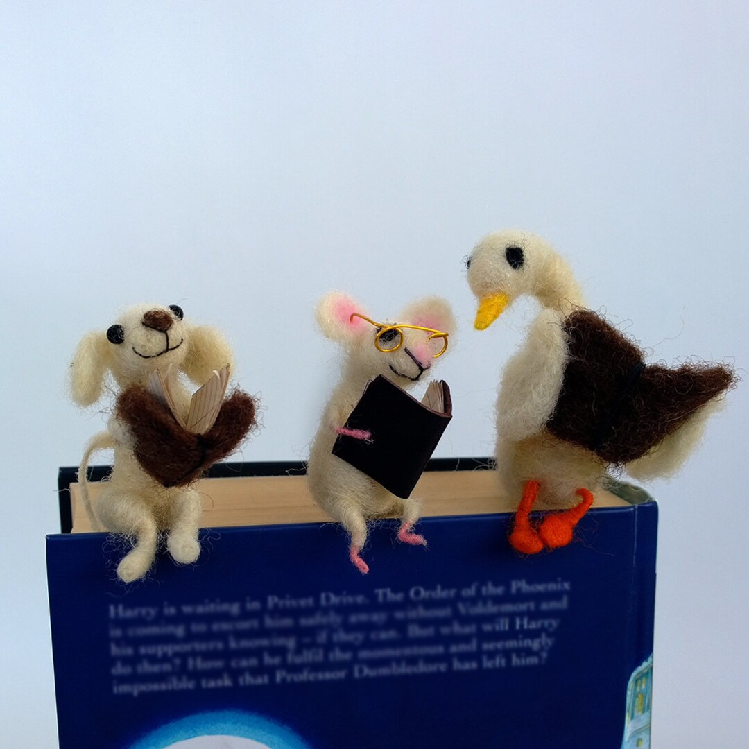 Goose Bookmark, Mouse Bookmark, Dog Bookmark, Miniature Gift, Unisex ...