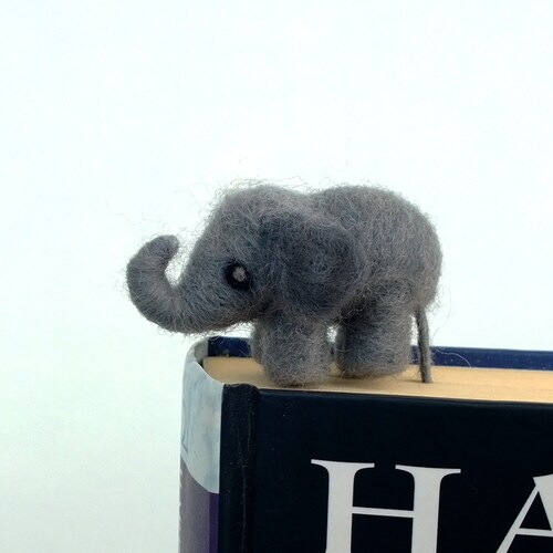 Felt Miniature Elephant Bookmark Book Lover Elephant Animal - Etsy