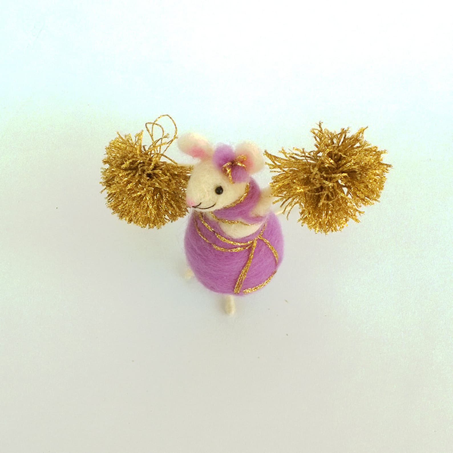 Cheerleader mouse Felt mouse Animal figurine Funny Gift Animal | Etsy