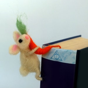 Bunny Bookmark White Woolen Rabbit Bookmark Animal Miniature Accessory ...