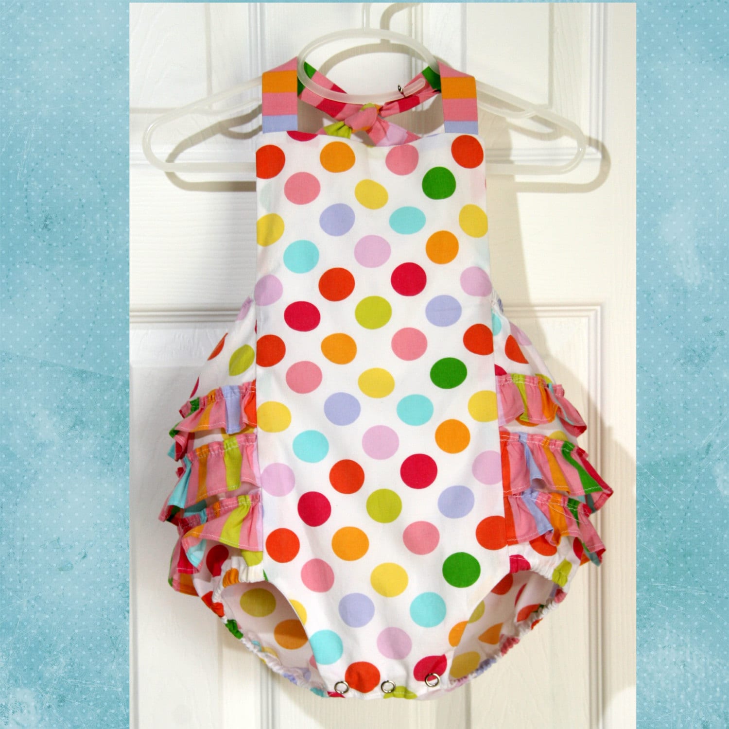 Baby Girl Sunsuit Romper Bubble With Ruffles, Ruffle Sunsuit, Baby Girl ...