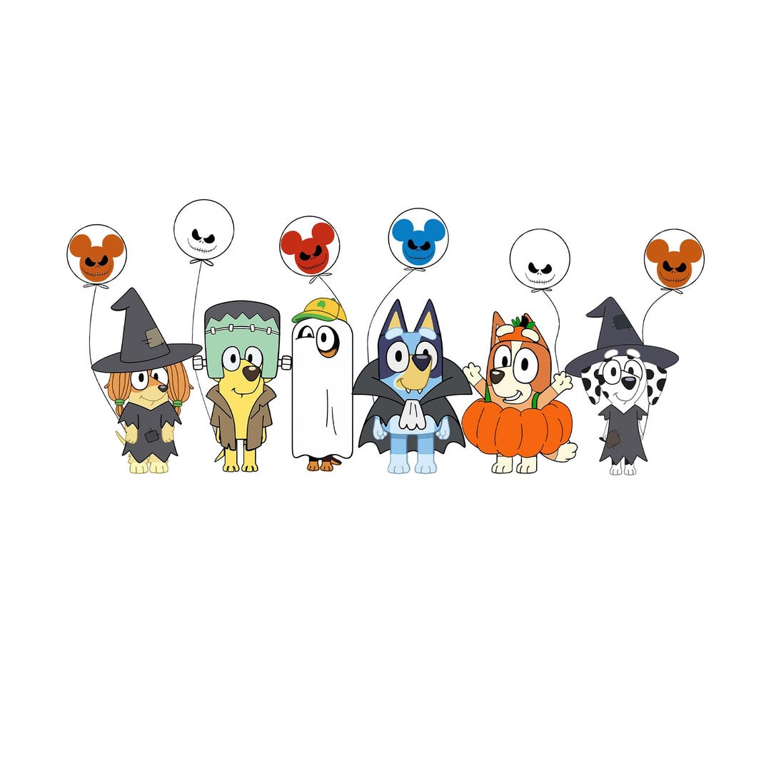 Bluey Halloween Digital Download, Horror Character Png, Bluey ...