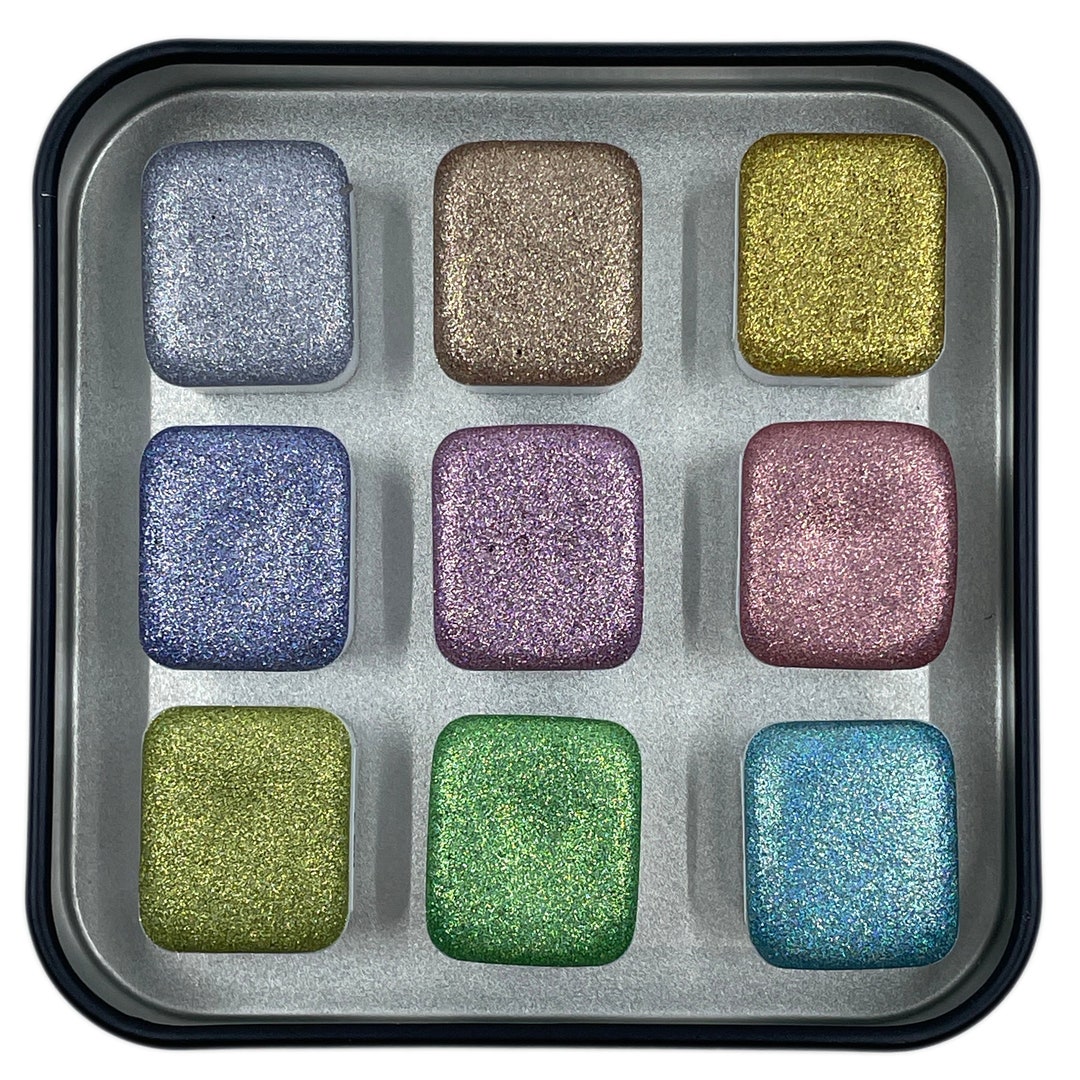 HG Half Set Hologram Glitter Handmade Watercolor Paints - Etsy