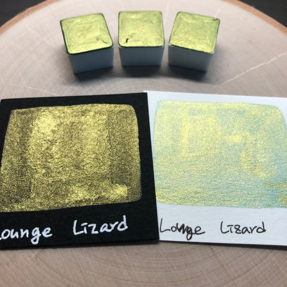 Lounge Lizard Green Watercolor Paints Half Pans Mica - Etsy