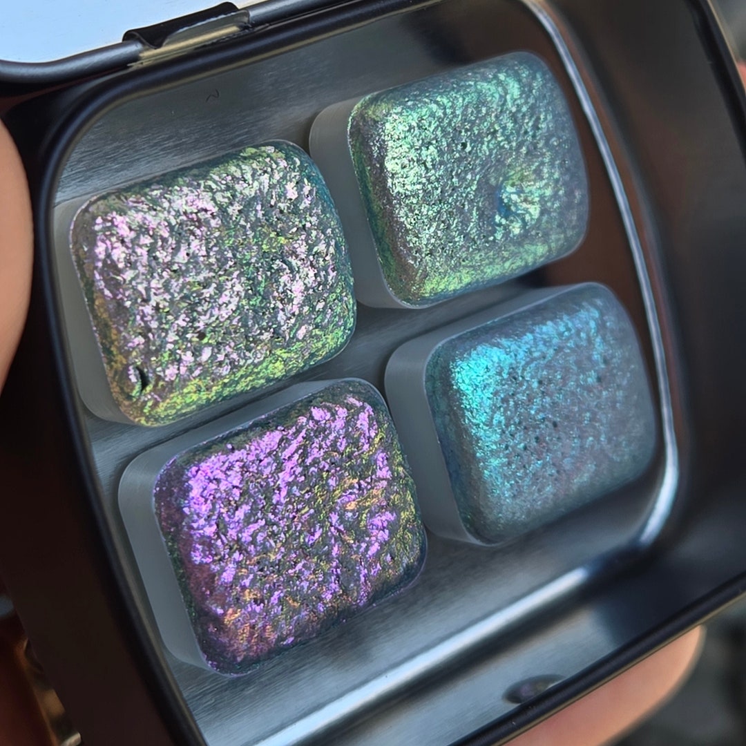 Q Lol Set for Handmade Paints Quarter Pans Sampler Shimmer Iridescent ...