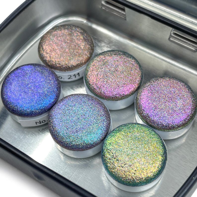 Button Perfection Set Hologram Super Color Shift Chrome Handmade ...