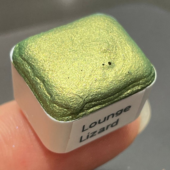 Lounge Lizard Green Watercolor Paints Half Pans Mica - Etsy