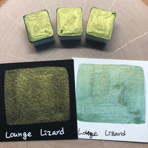 Lounge Lizard Green Watercolor Paints Half Pans Mica - Etsy