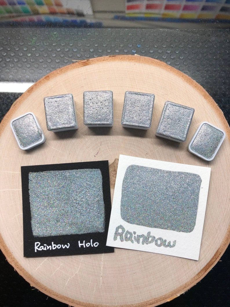 Rainbow Holo Handmade Watercolor Paints Holographic - Etsy