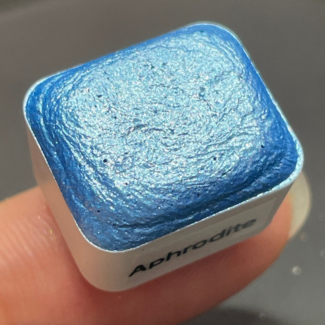 Aphrodite Blue Watercolor Paints Half Pan - Etsy