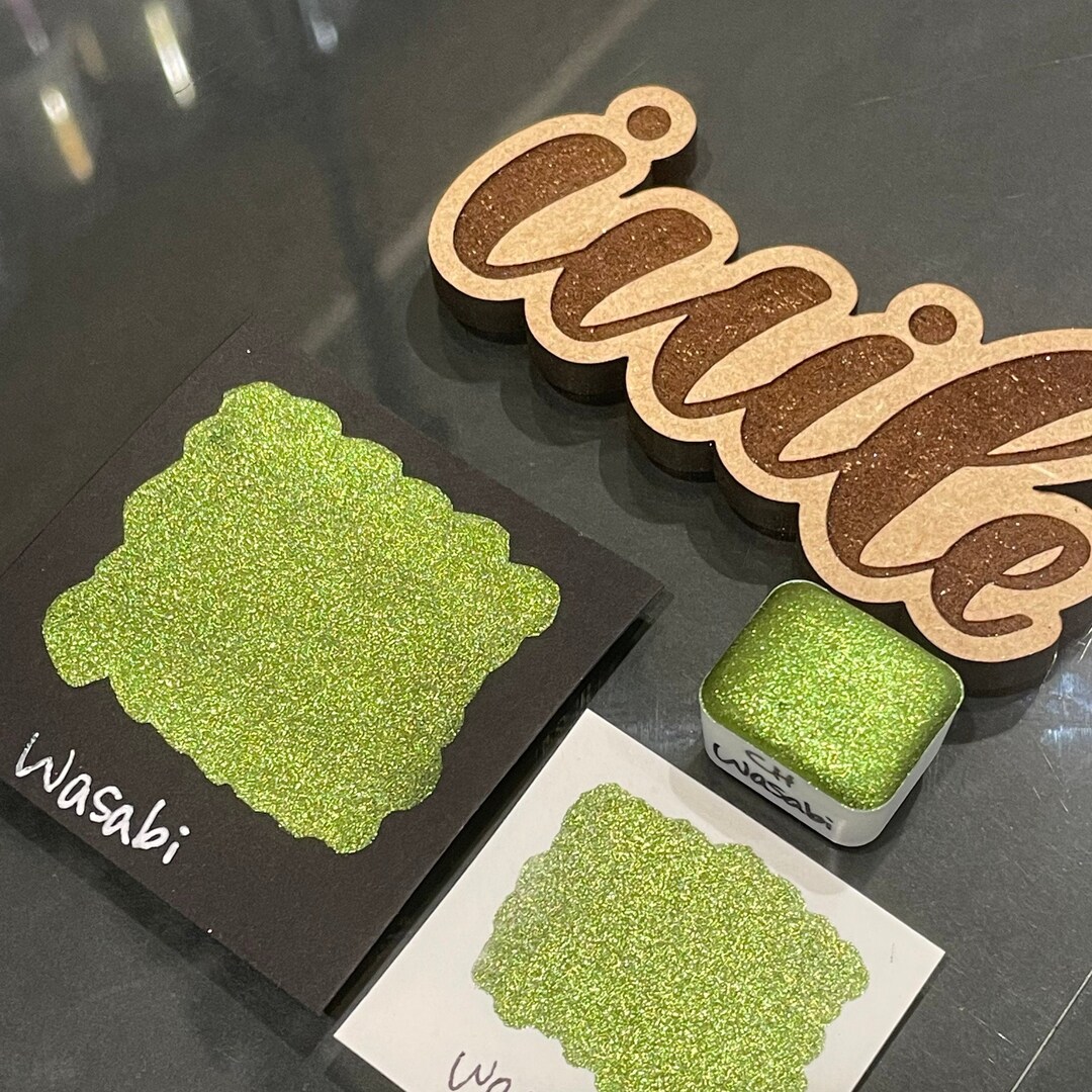 Wasabi Christmas Chrome Watercolor Paint Half Pan - Etsy