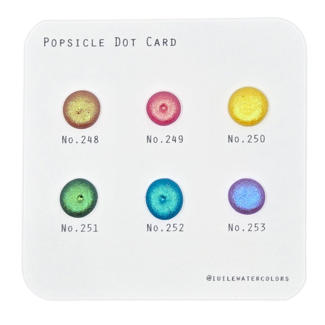 Popsicle Series Dot Card Handmade Metallic Shimmer Color Shift ...
