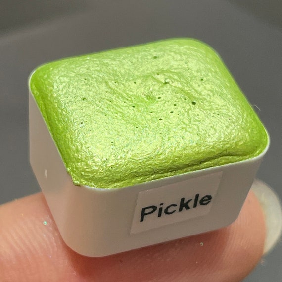 Pickle Green Handmade Shimmer Watercolor Paints Mica - Etsy
