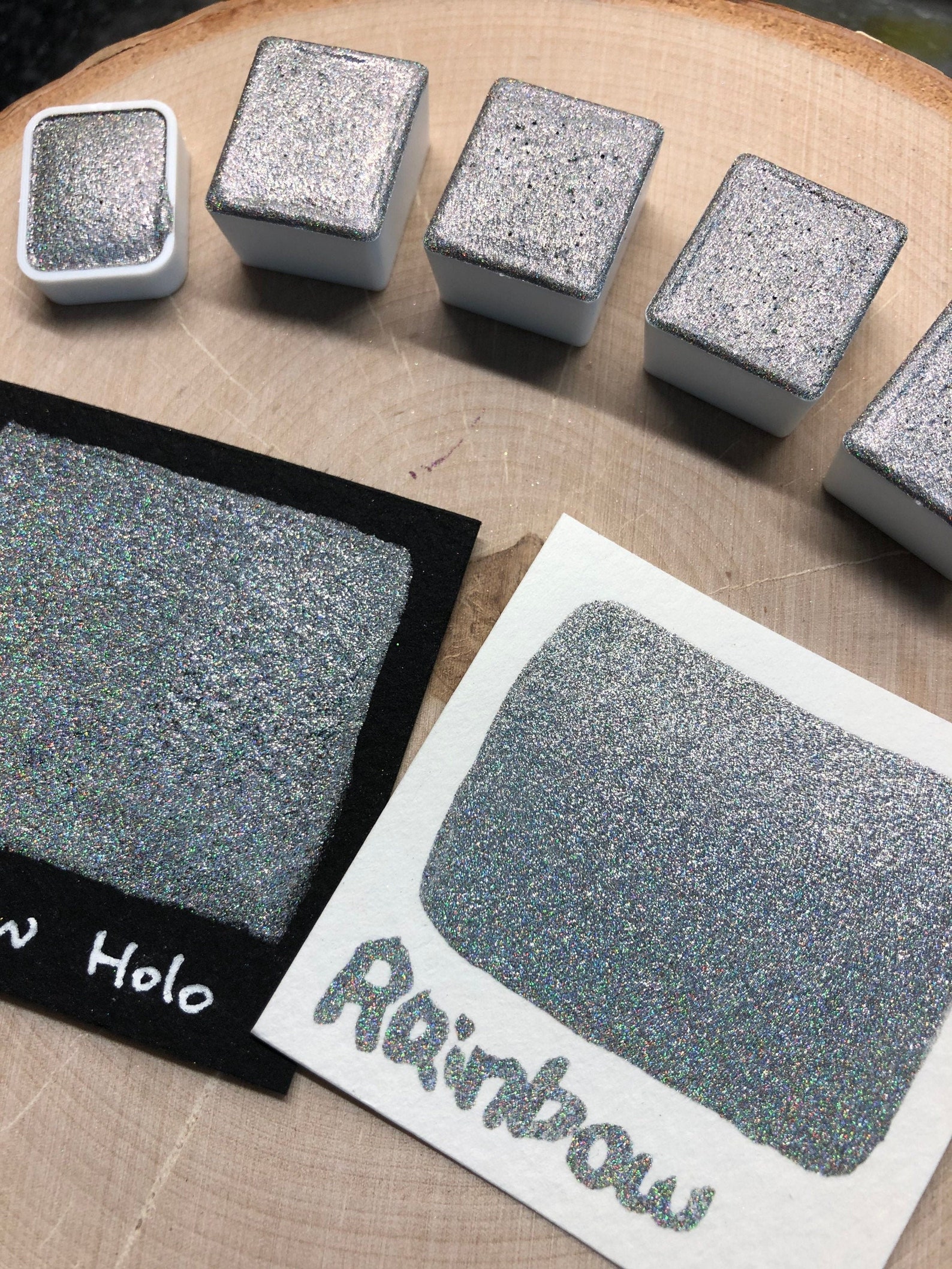 Rainbow Holo Handmade Watercolor Paints Holographic - Etsy