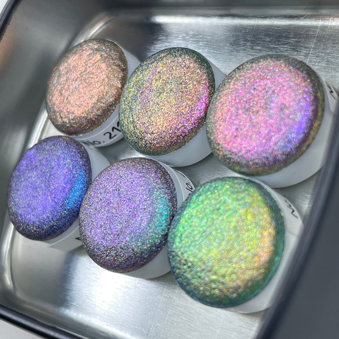 Button Perfection Set Hologram Super Color Shift Chrome Handmade ...
