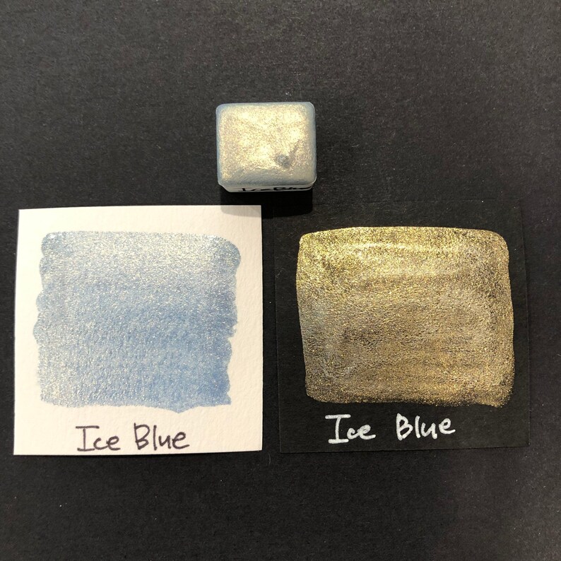 Ice Blue Watercolor Paints Half Pan - Etsy