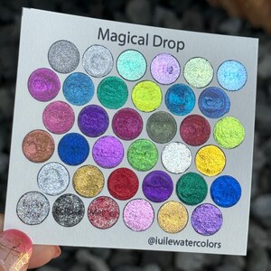 1 & 2 Magical Drop Tiny Sampler Set Handmade Shimmer Hologram Color ...