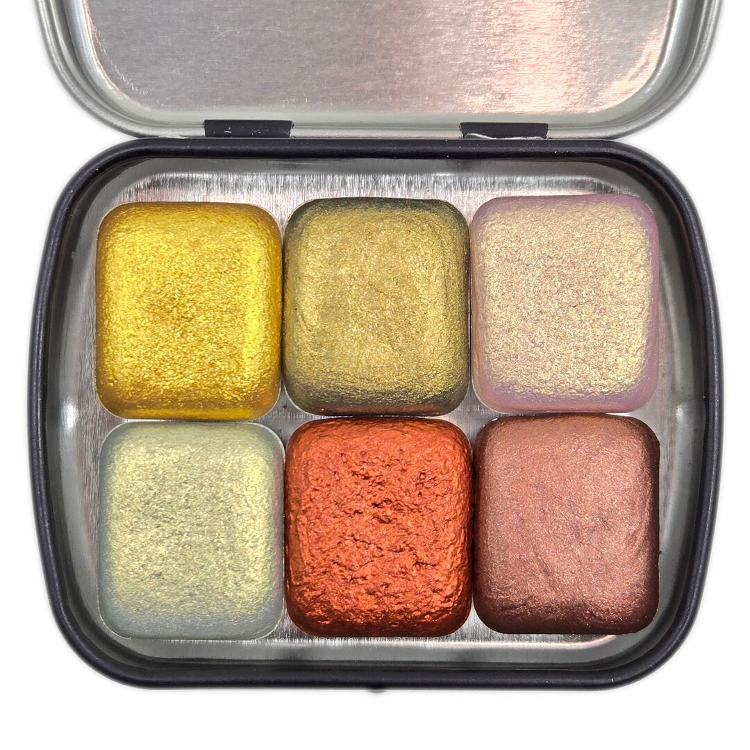 Golden Harvest Set Handmade Mica Shimmer Watercolor Paints - Etsy