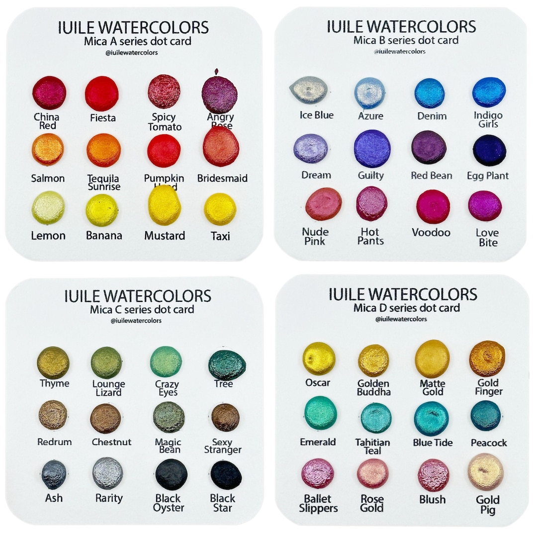 Last Chance! Mica Dot Card Tester Sampler Watercolor Shimmer Glittery ...