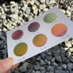 Pearl Dot Card Tester Sampler Watercolor Shimmer Glittery Paints - Etsy