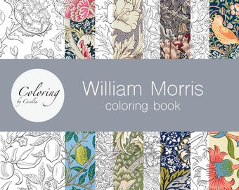 William Morris Coloring Book - Etsy