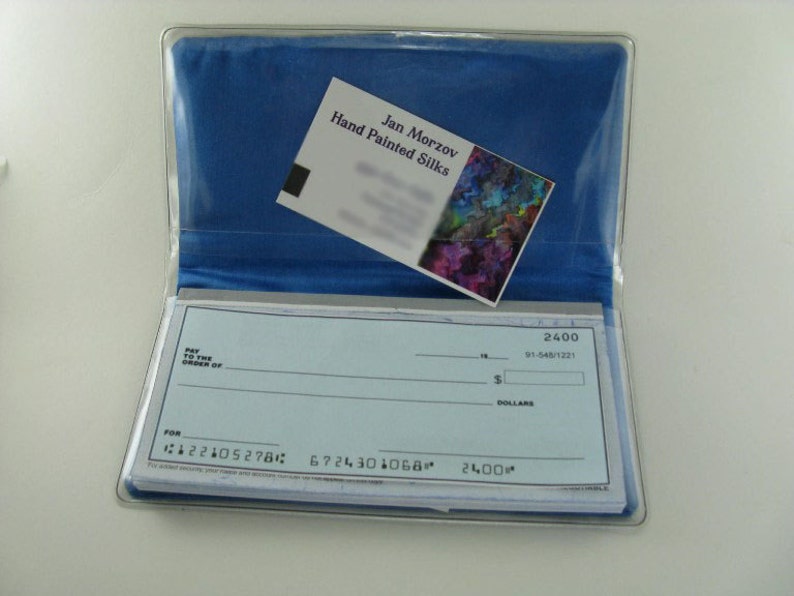 Checkbook Cover red Flower Hand Painted Silk Art - Etsy