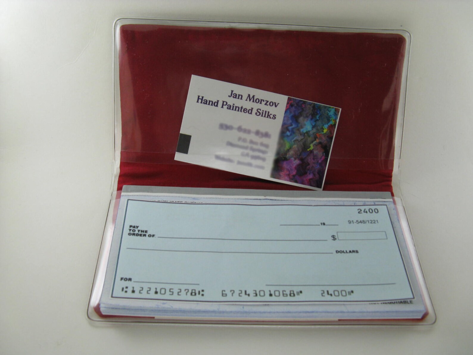 Checkbook Cover flower Garden Hand Painted Silk | Etsy