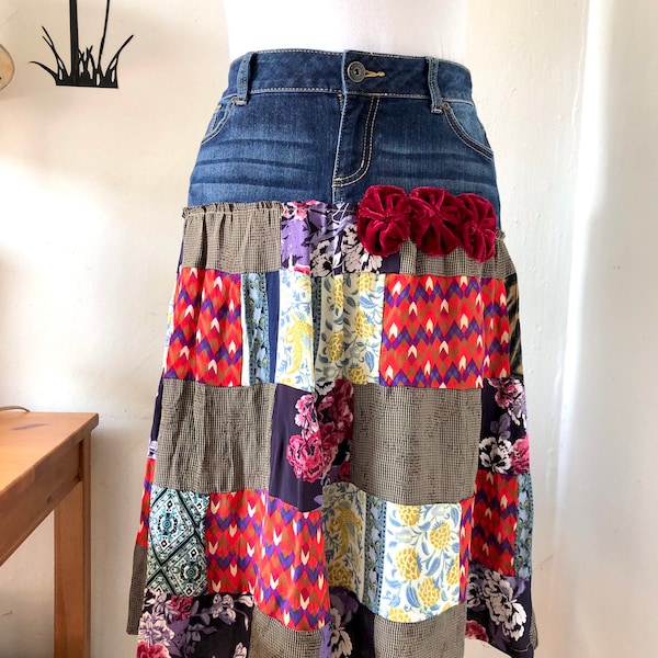 Repurposed Skirt - Etsy