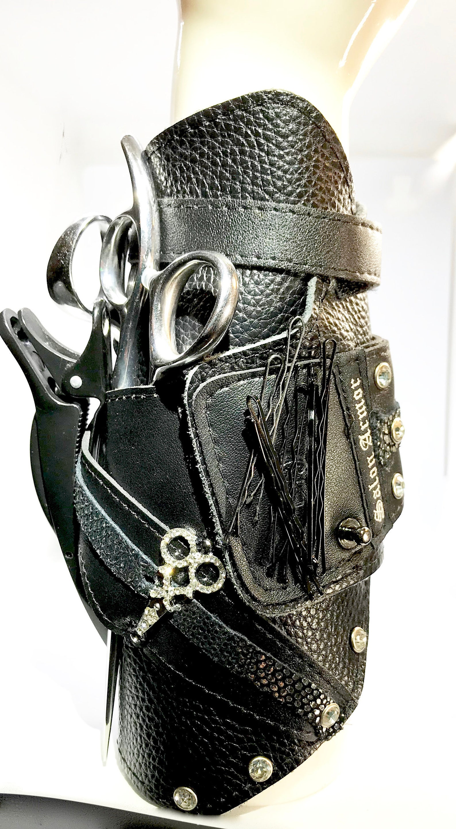 Magnetic Gauntlet for Shears // Metallic Silver Leather // - Etsy