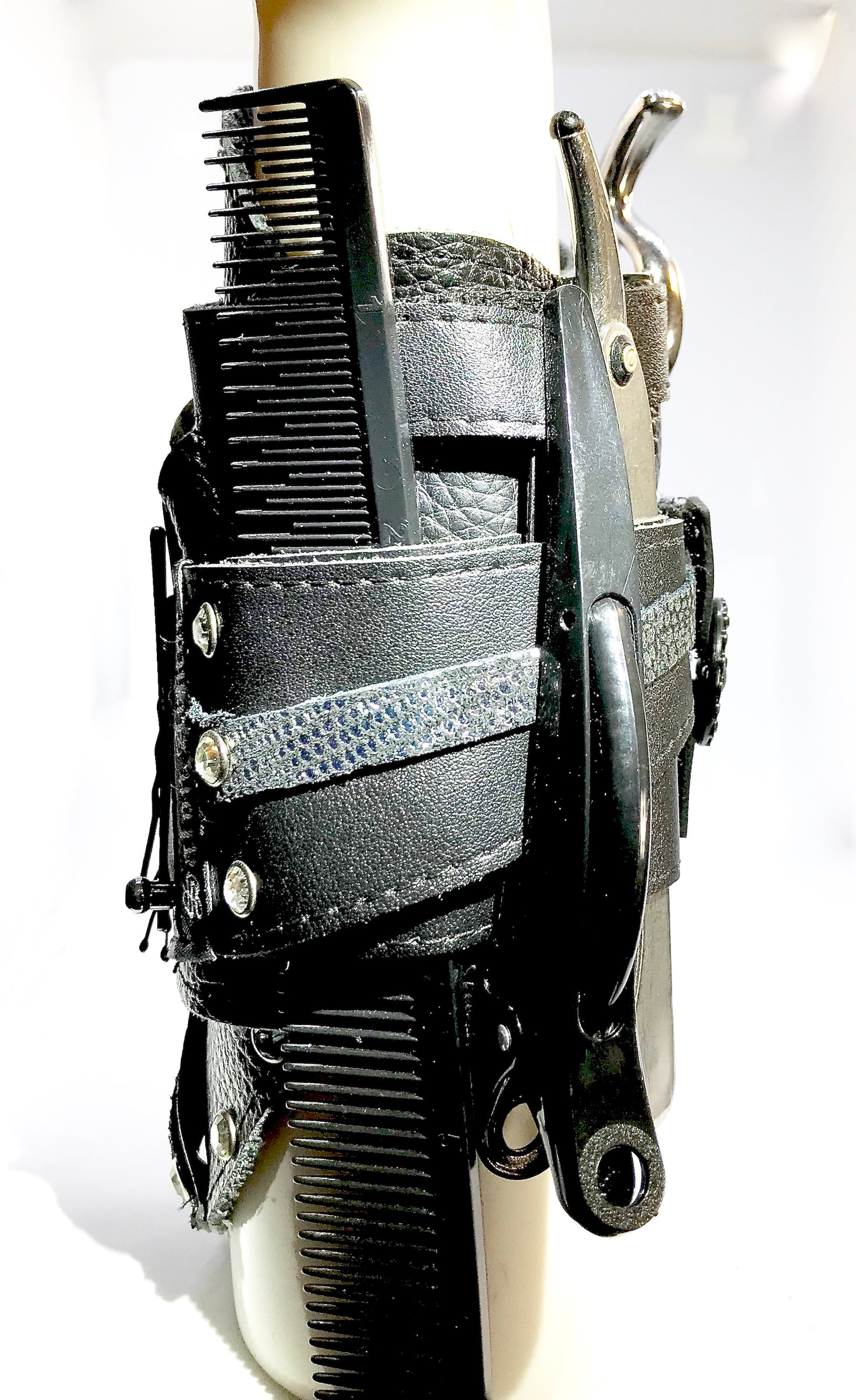 Magnetic Gauntlet for Shears // Metallic Silver Leather // - Etsy