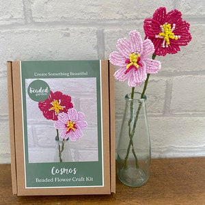 Beaded Cosmos Flower Kit: Adult Craft Project - Etsy