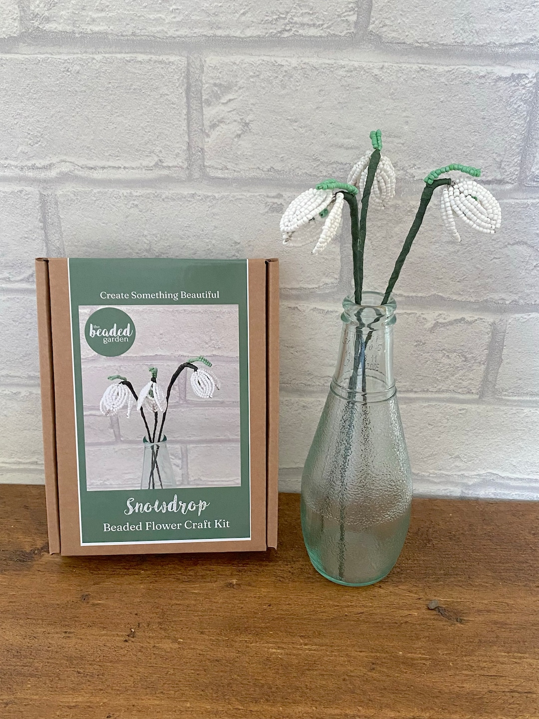 Beaded Flower Kit - Snowdrop. Craft Kit for Adults. A Creative Gift ...