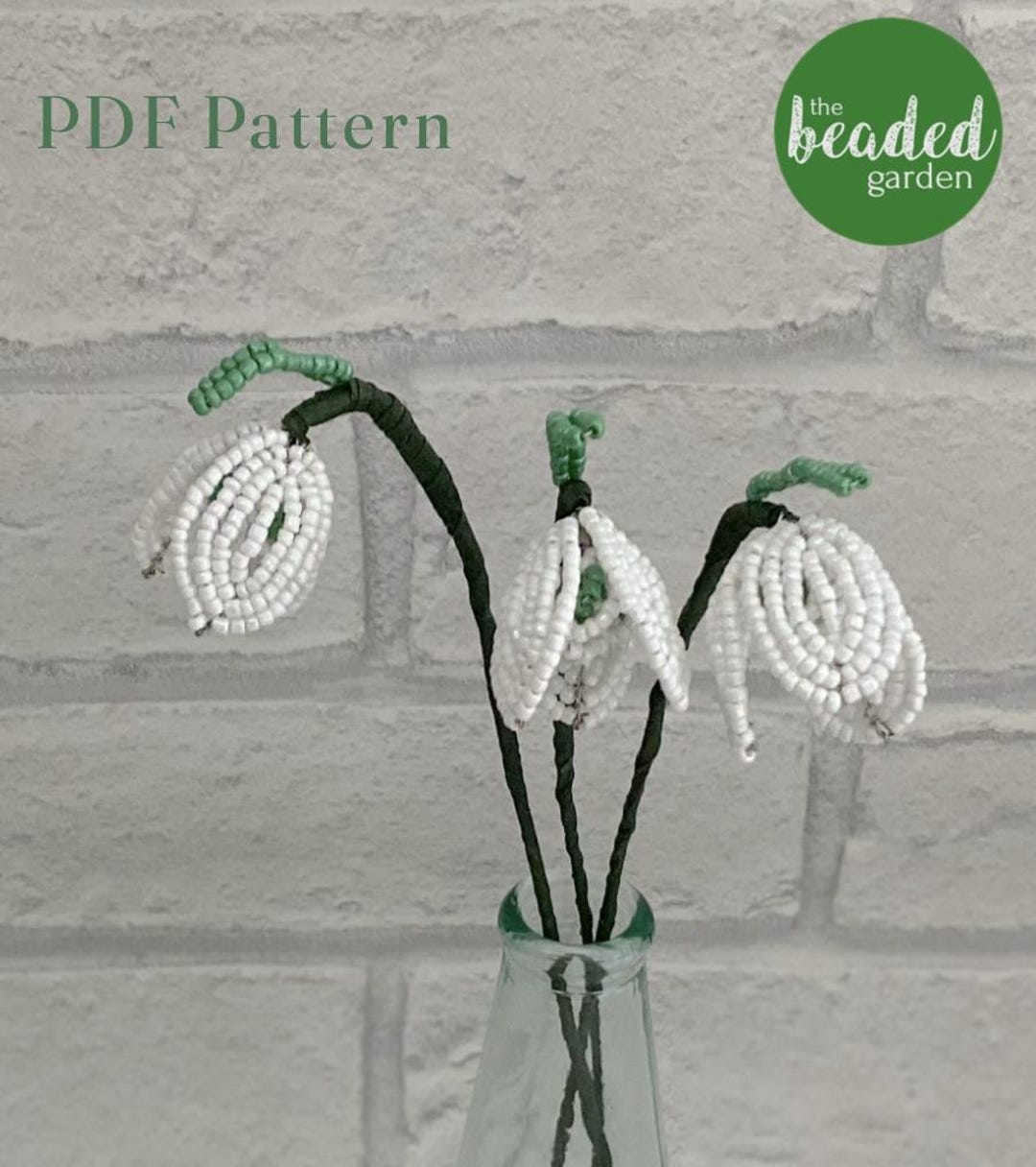 Snowdrop - PDF Pattern Only - Beaded Flower Tutorial - Etsy