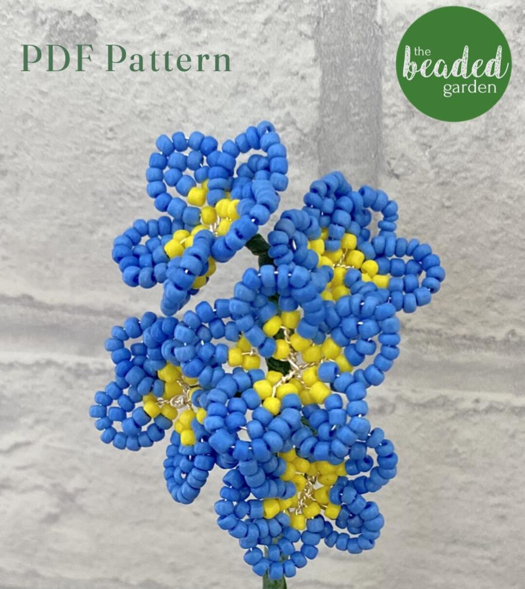 Beaded Flower Tutorial - Forget Me Not - PDF Pattern Only - Etsy