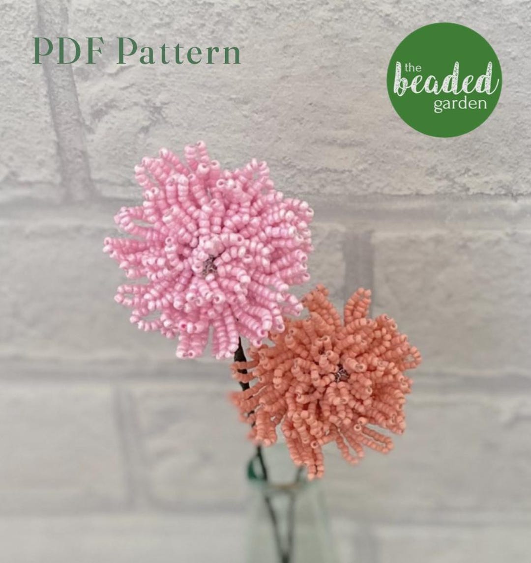 Beaded Flower Tutorial - Chrysanthemum - PDF Pattern Only - Etsy