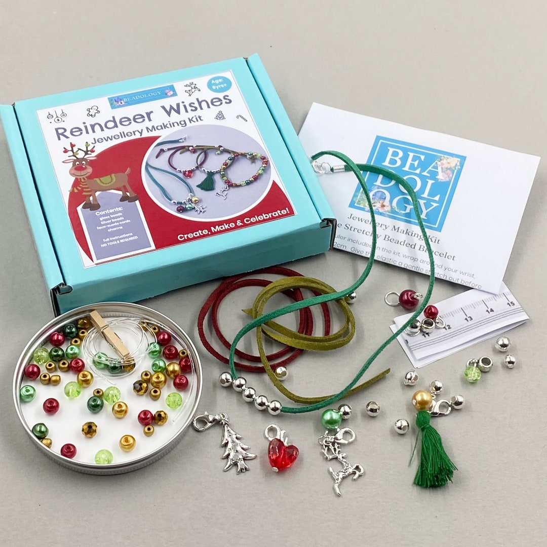 Reindeer Wishes Jewellery Making Craft Kit for Children - Etsy