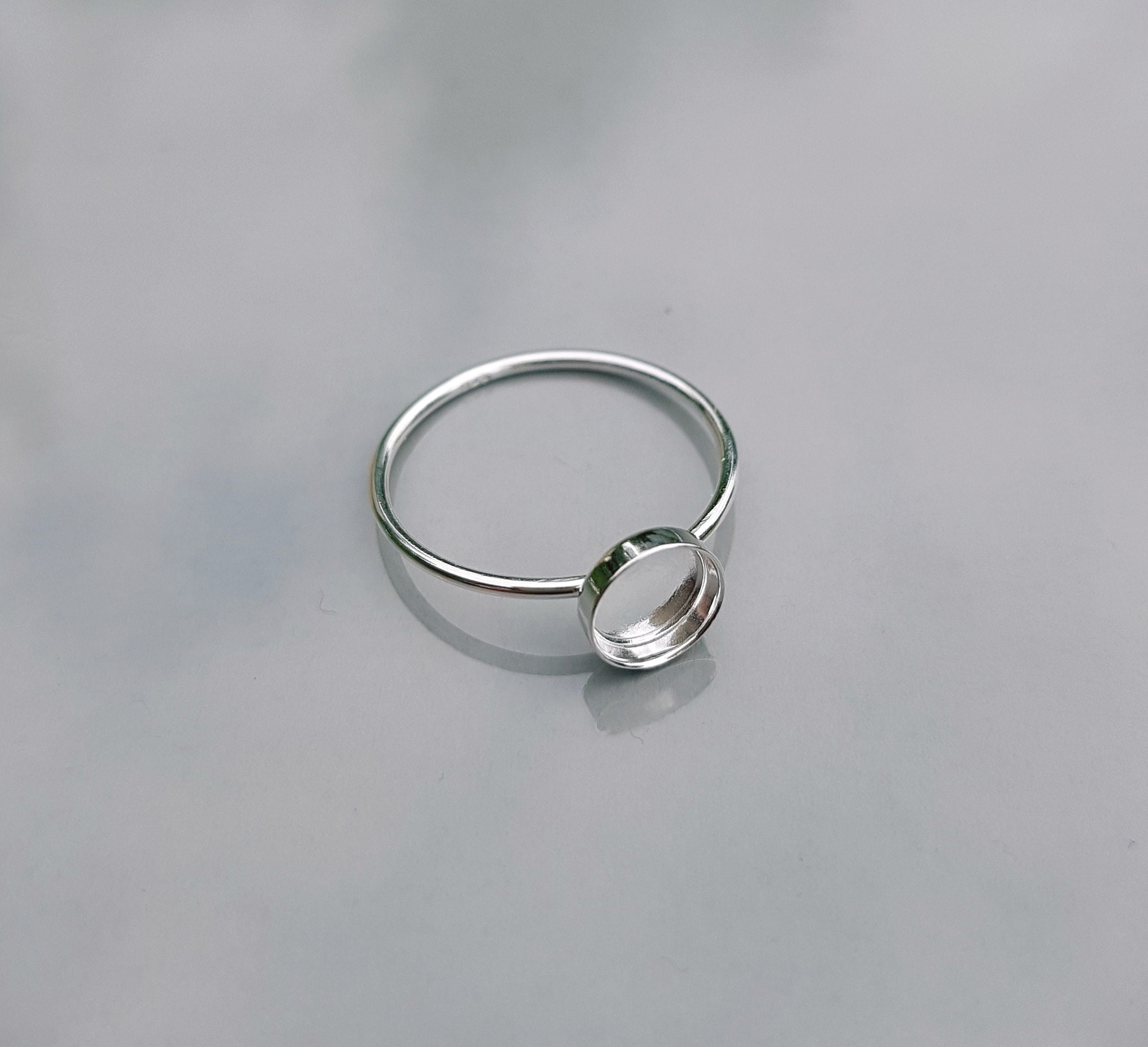 6mm Bezel Ring Blank Sterling Silver 925 Ring Base Resin - Etsy Australia