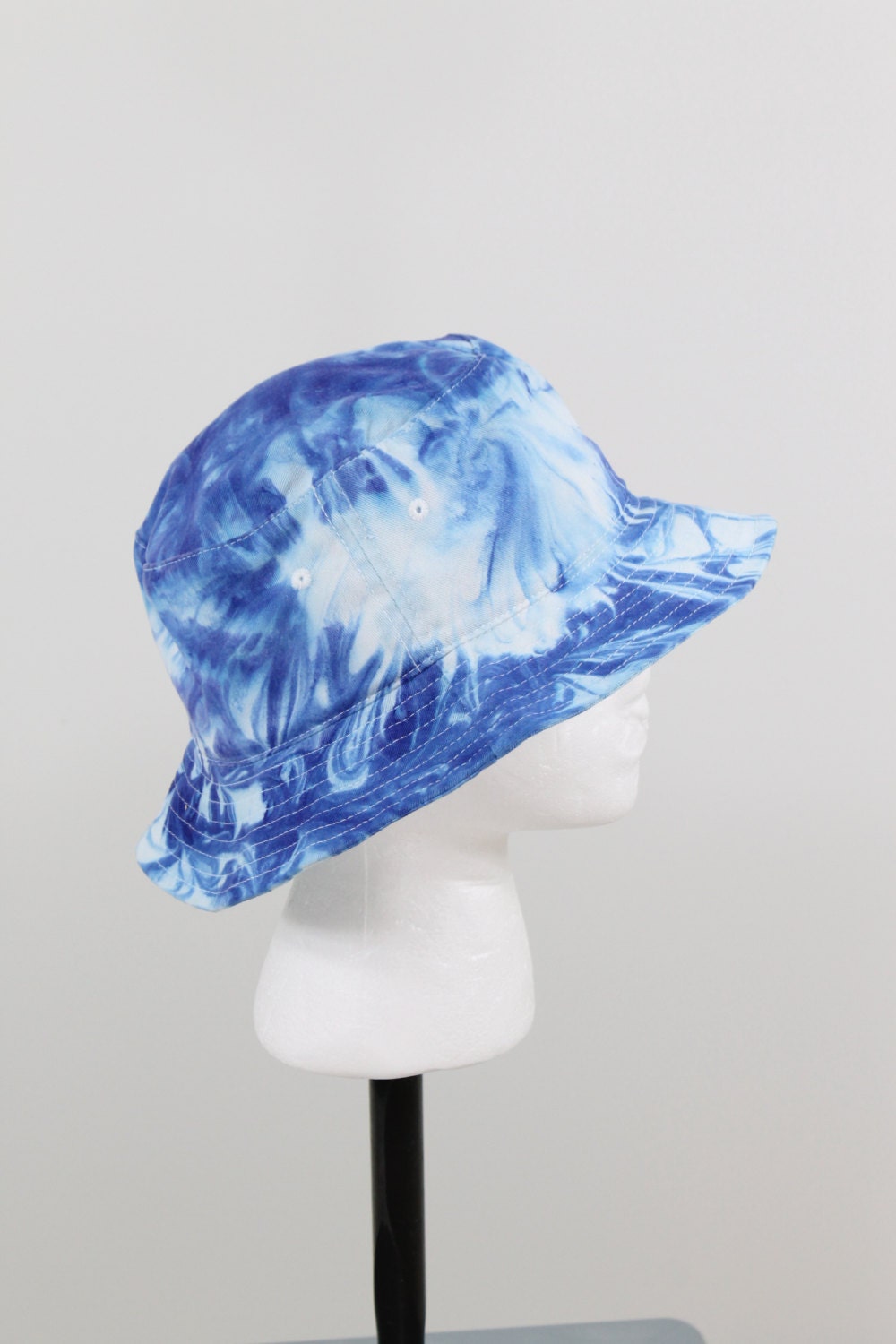 Tie Dyed Bucket Hat, Blue Marble Bucket Hat, Unisex Bucket Hat, Crusher ...